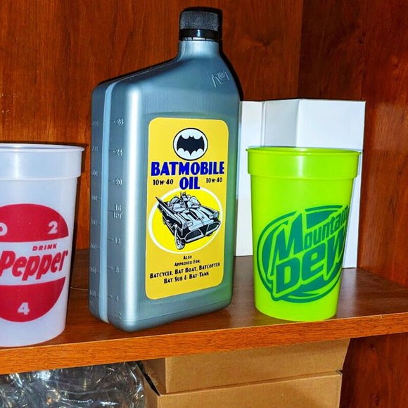 Dining | 1966 Batman Batmobile Oil Can Prop Motor Bat Boat Batcopter ...